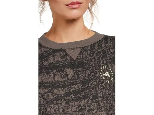 Adidas By Stella McCartney Loose Fit Printed Sweatshirt - Black