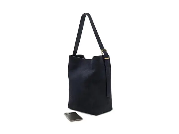 Madewell Essential Bucket Tote In Suede - Multi