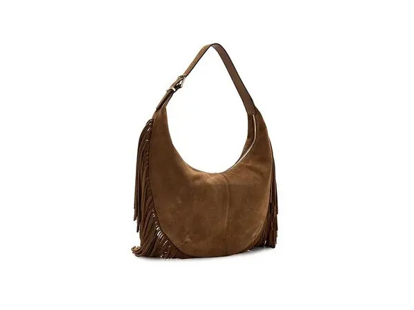 Madewell Suede Shoulder Bag With Fringe Detailing - Brown