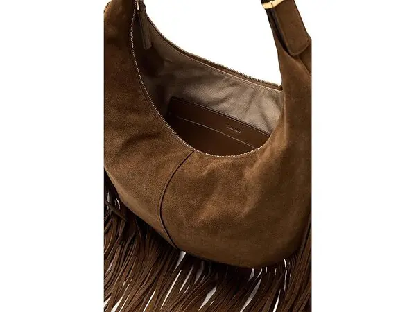 Madewell Suede Shoulder Bag With Fringe Detailing - Brown