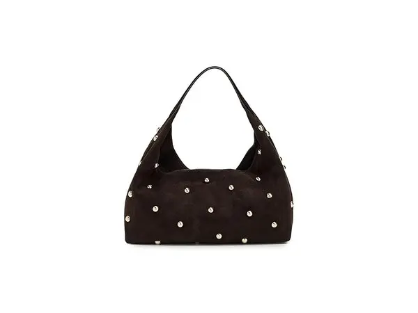 Madewell Suede Studded Shoulder Bag - Brown