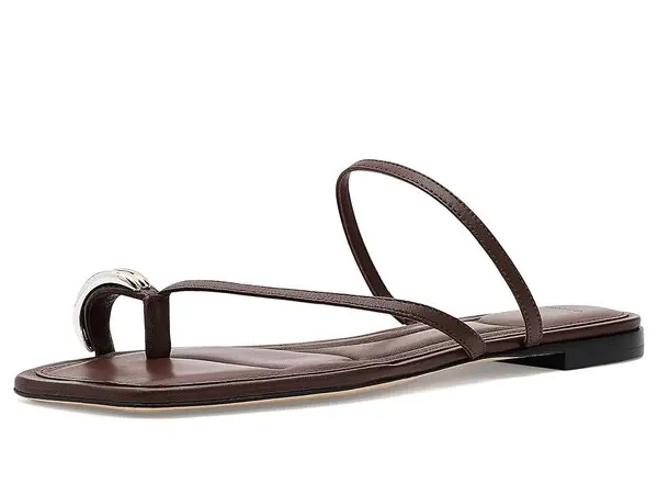 Vince Polli Strappy Sandals With Jewelry-inspired Toe Ring - Brown