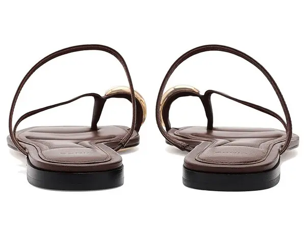 Vince Polli Strappy Sandals With Jewelry-inspired Toe Ring - Brown