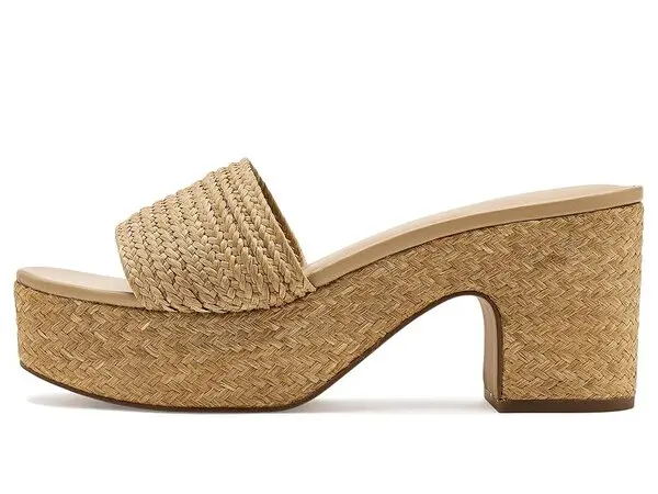 Vince Clarita Raffia Platform Wedge Sandals - Brown