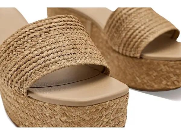 Vince Clarita Raffia Platform Wedge Sandals - Brown