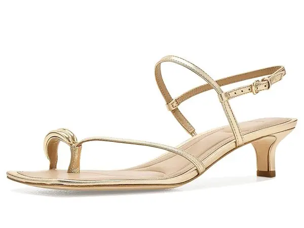Vince Polli Kitten Strappy Sandals - Gold