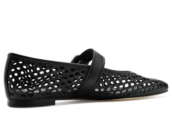 Vince Daniela Perf Mary Jane Flat Shoes - Black