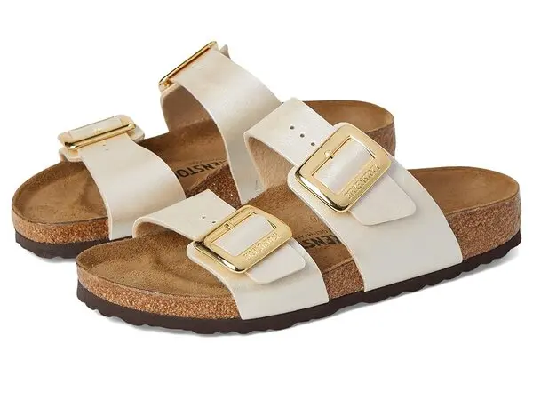 BIRKENSTOCK Sydney Luxe Buckle Sandals - Bone