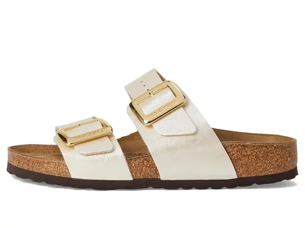 BIRKENSTOCK Sydney Luxe Buckle Sandals - Bone