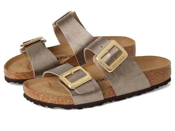 BIRKENSTOCK Sydney Luxe Buckle Sandals - Taupe