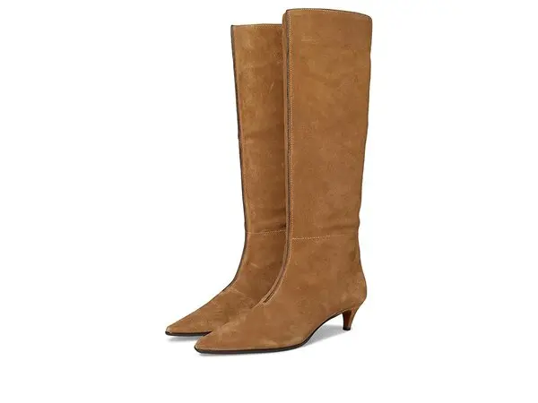 Madewell The Emilie Tall Boot In Suede - Tan