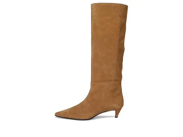 Madewell The Emilie Tall Boot In Suede - Tan