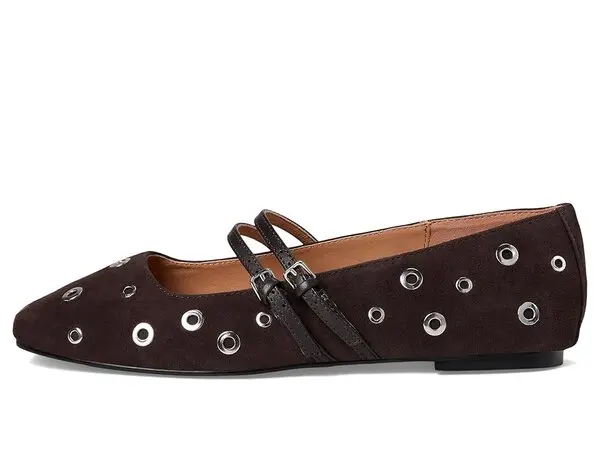 Madewell Greta Double-strap Eyelet Ballet Flats - Brown