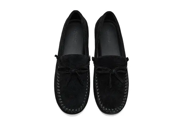 Madewell The Meadow Whipstitched Driver In Suede Shoes