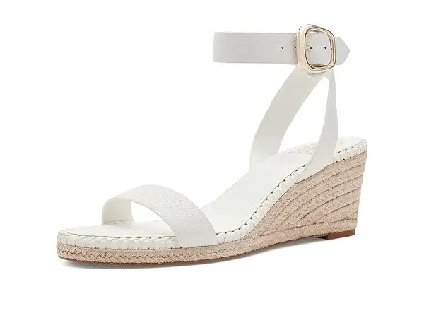 Vince Camuto Fainel Ankle Strap Espadrille Wedge Sandals - White