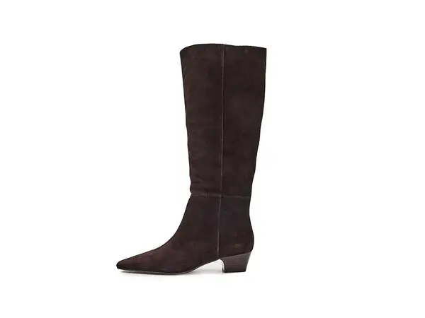 Madewell The Lexie Tall Boot In Suede - Brown