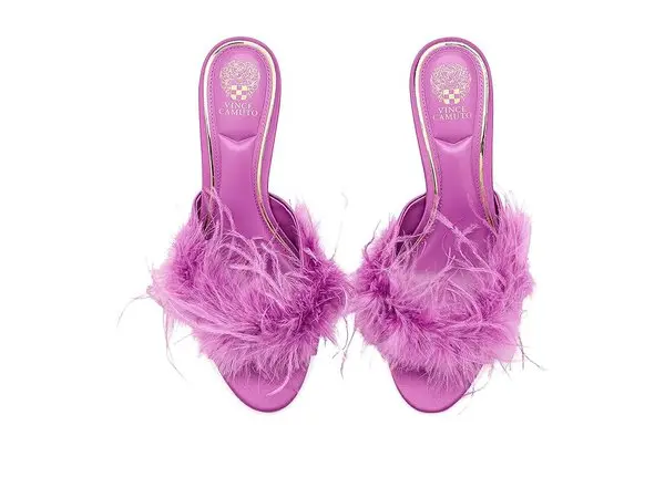 Vince Camuto Paelly Feather High Heel Mule Sandals