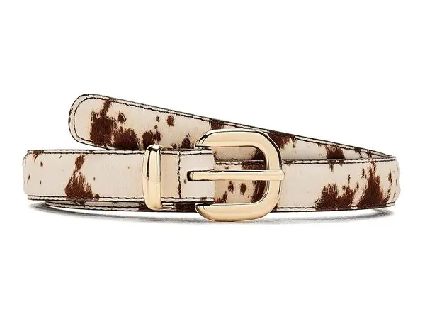 Madewell Silvia Skinny Round Buckle Belt - Brown