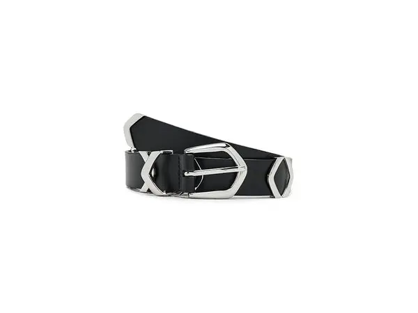 Madewell Fiora Metal Keeper Belt - Black