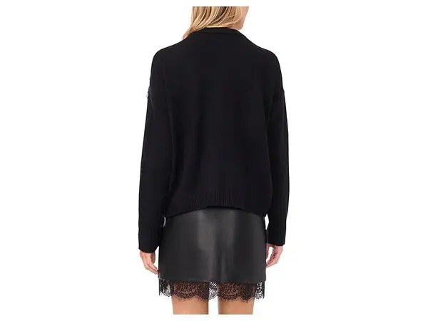 Vince Camuto Multi Paillette Crew Neck Pullover