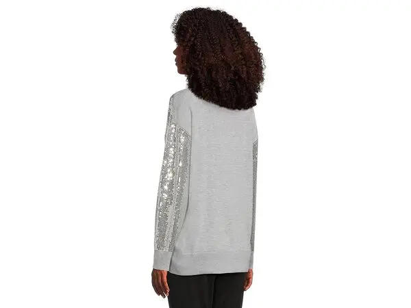Vince Camuto Sequined V-neck Cardigan - Gray
