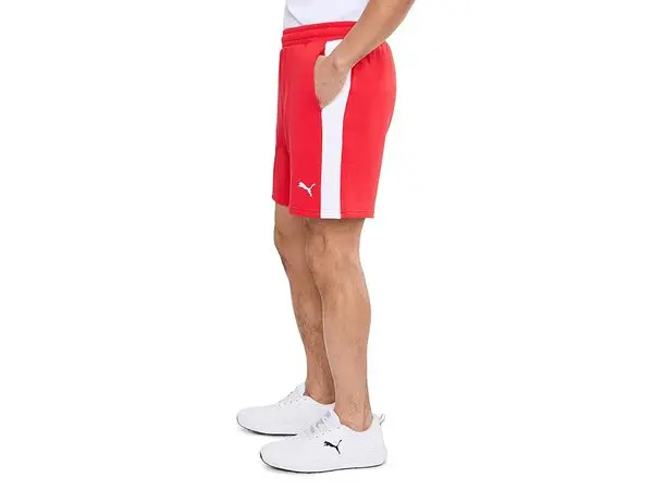 PUMA T7 Relaxed Fit French Terry Shorts - Red