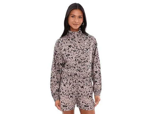 PUMA Essentials Graphics Animal Print Relaxed Woven Half-zip Jacket