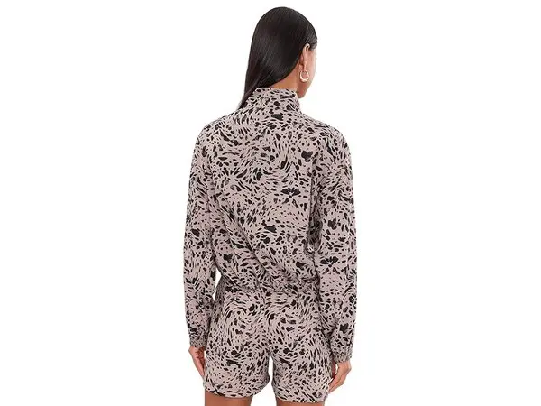 PUMA Essentials Graphics Animal Print Relaxed Woven Half-zip Jacket
