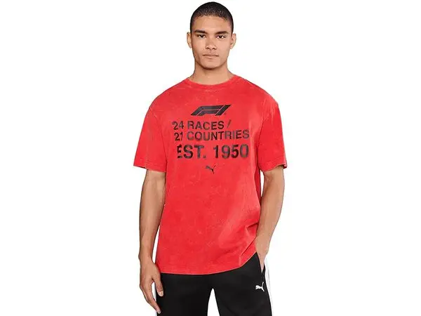 PUMA Formula 1 Race Number Graphic T-shirt T Shirt Pop - Red