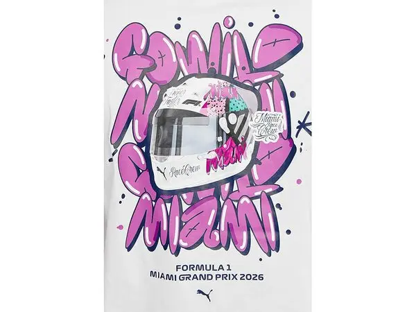 PUMA Formula 1 Miami Go Wild Graphic T-shirt T Shirt - White