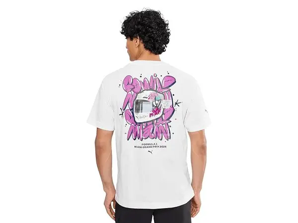 PUMA Formula 1 Miami Go Wild Graphic T-shirt T Shirt - White