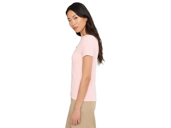 Lacoste Slim Fit Ribbed Cotton T-shirt - Pink