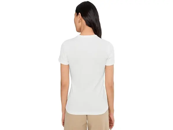 Lacoste Slim Fit Ribbed Cotton T-shirt - White