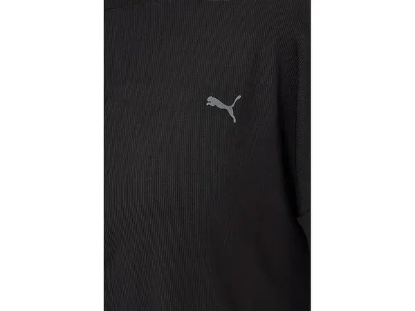 PUMA Cloudspun Ribbed Slouchy Long Sleeve Tee - Black