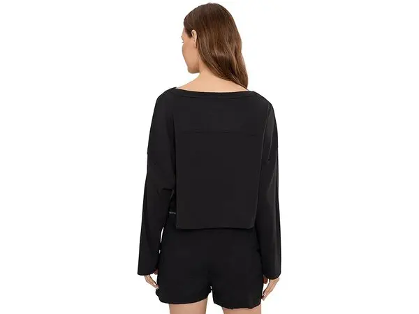 PUMA Cloudspun Ribbed Slouchy Long Sleeve Tee - Black