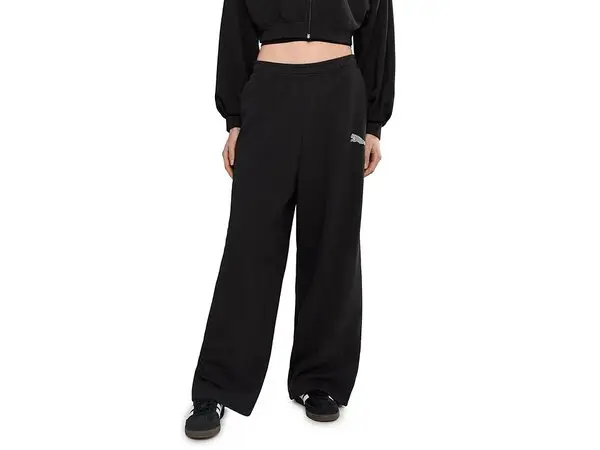PUMA Essentials Graphics Leo Luxe Bedazzled Slouchy Pants - Black