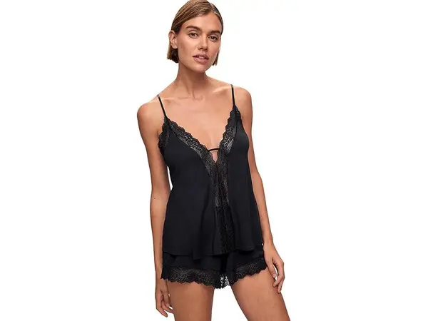 Eberjey Lara Cami Short Pj Set Pajama Sets - Black