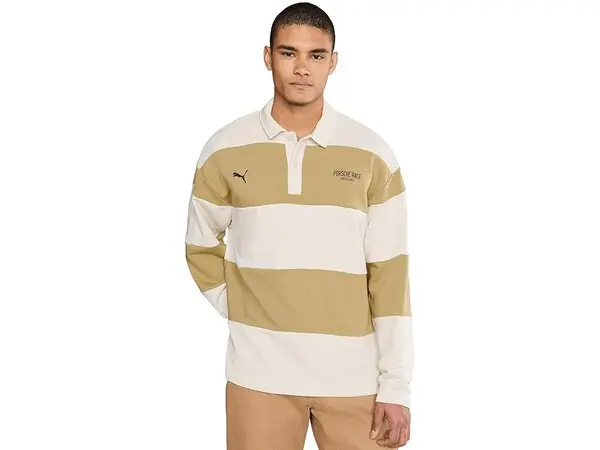 PUMA Porsche Legacy Striped Knit Sweatshirt - Tan