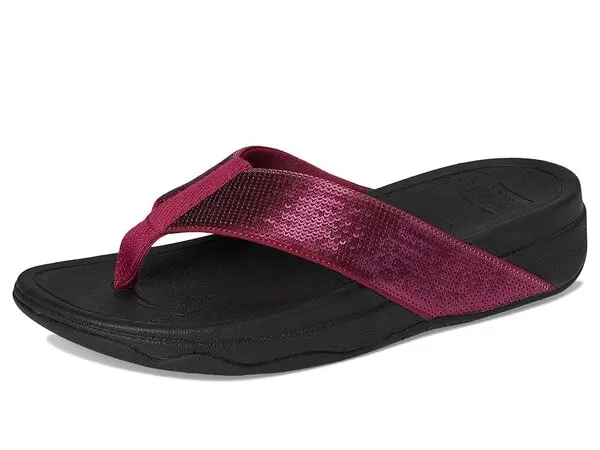 Fitflop Sequin Toe-post Wedge Sandals