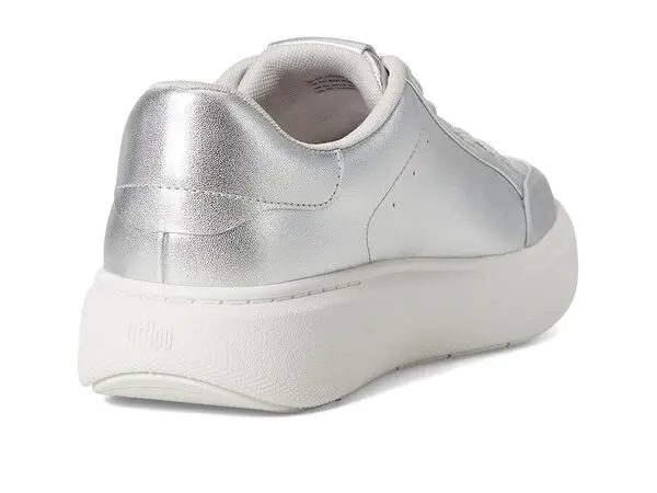 Fitflop Rtg Metallic Leather Lace-up Sneakers - Silver