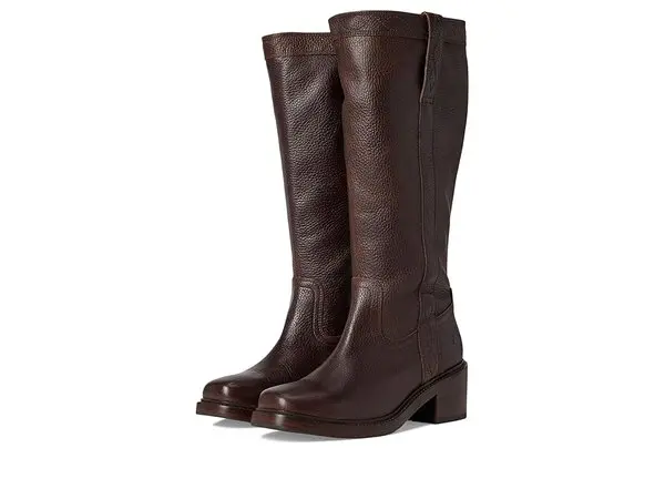 THE FRYE COMPANY Kate Pull-on Wide Calf Leather Boots - Brown