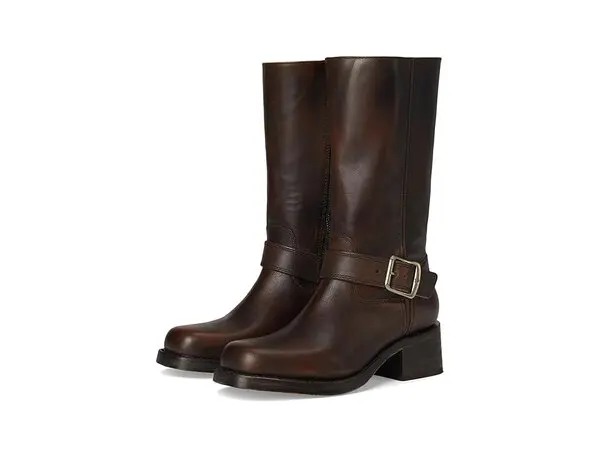 THE FRYE COMPANY Campus Buckle Mid Calf Boots - Brown