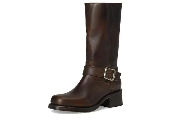 THE FRYE COMPANY Campus Buckle Mid Calf Boots - Brown