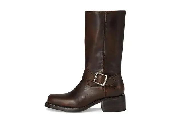 THE FRYE COMPANY Campus Buckle Mid Calf Boots - Brown