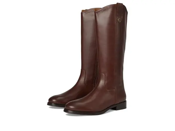 THE FRYE COMPANY Melissa Button Tall Inside Zip Boots - Saddle