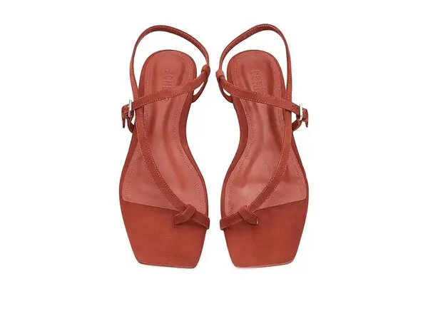 Schutz Lisa Leather Sandals - Red