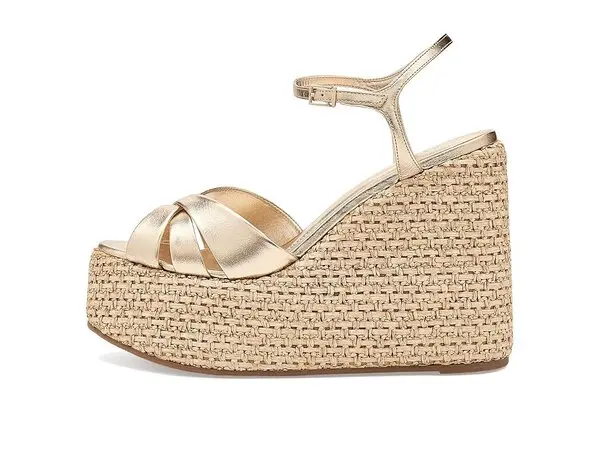Schutz Keefa Wedge Sandals - Silver