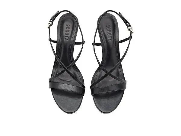 Schutz Avaline Strappy Stiletto Sandals - Black