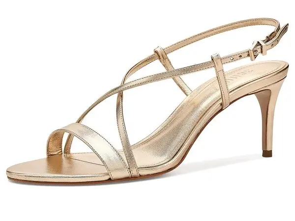 Schutz Avaline Strappy Stiletto Sandals - Platinum