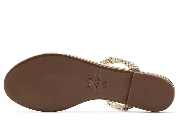 Schutz Cordelia Flat Sandals - Silver